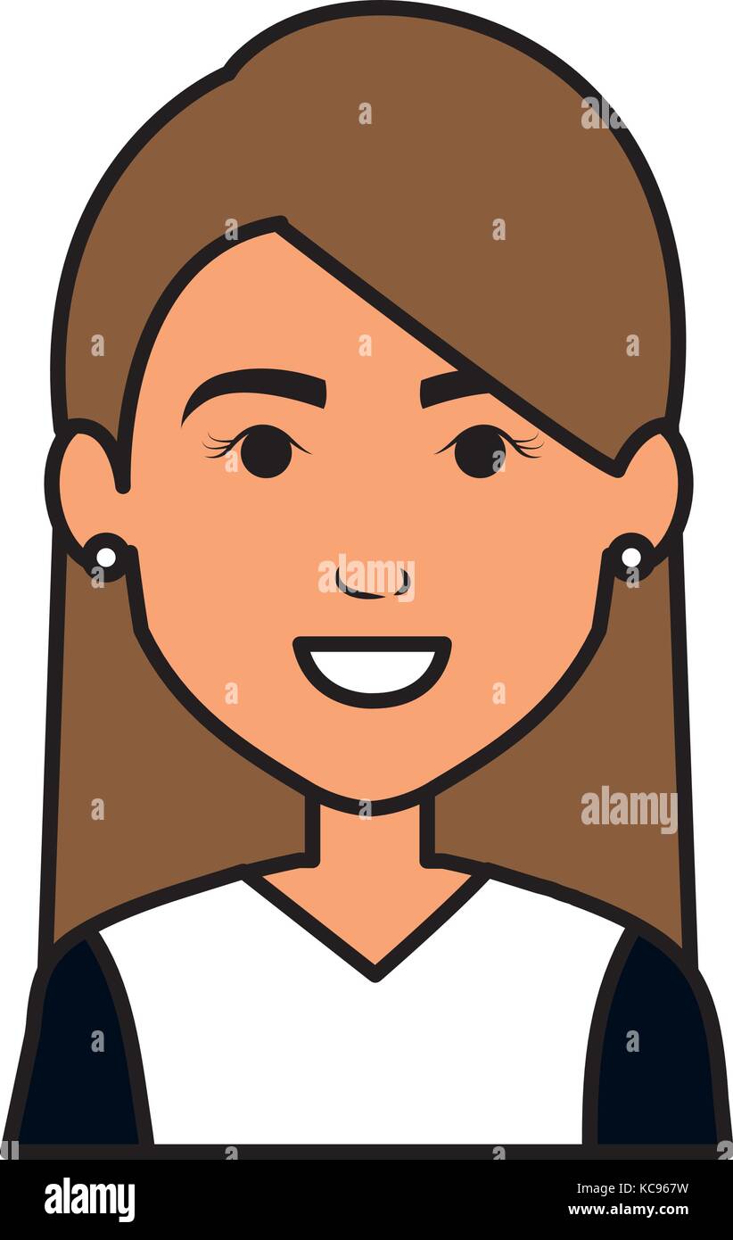 beautiful woman avatar character vector illustration design Stock ...
