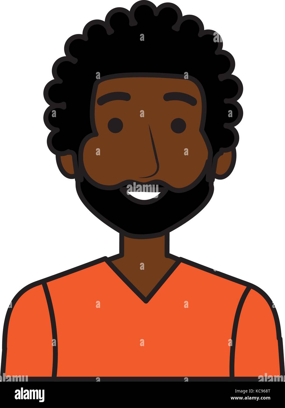 young black man avatar character vector illustration design Stock ...