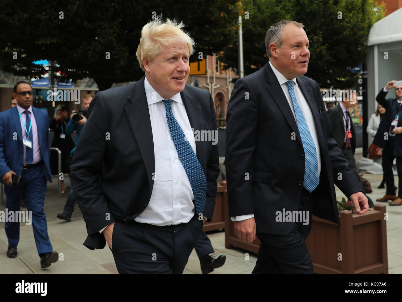 Foreign Secretary Boris Johnson arriving at the Conservative party ...