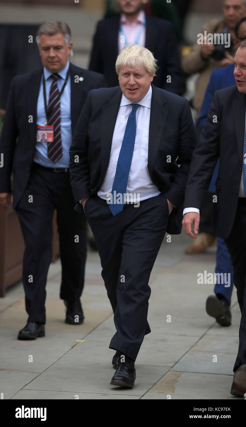 Foreign Secretary Boris Johnson arriving at the Conservative party ...