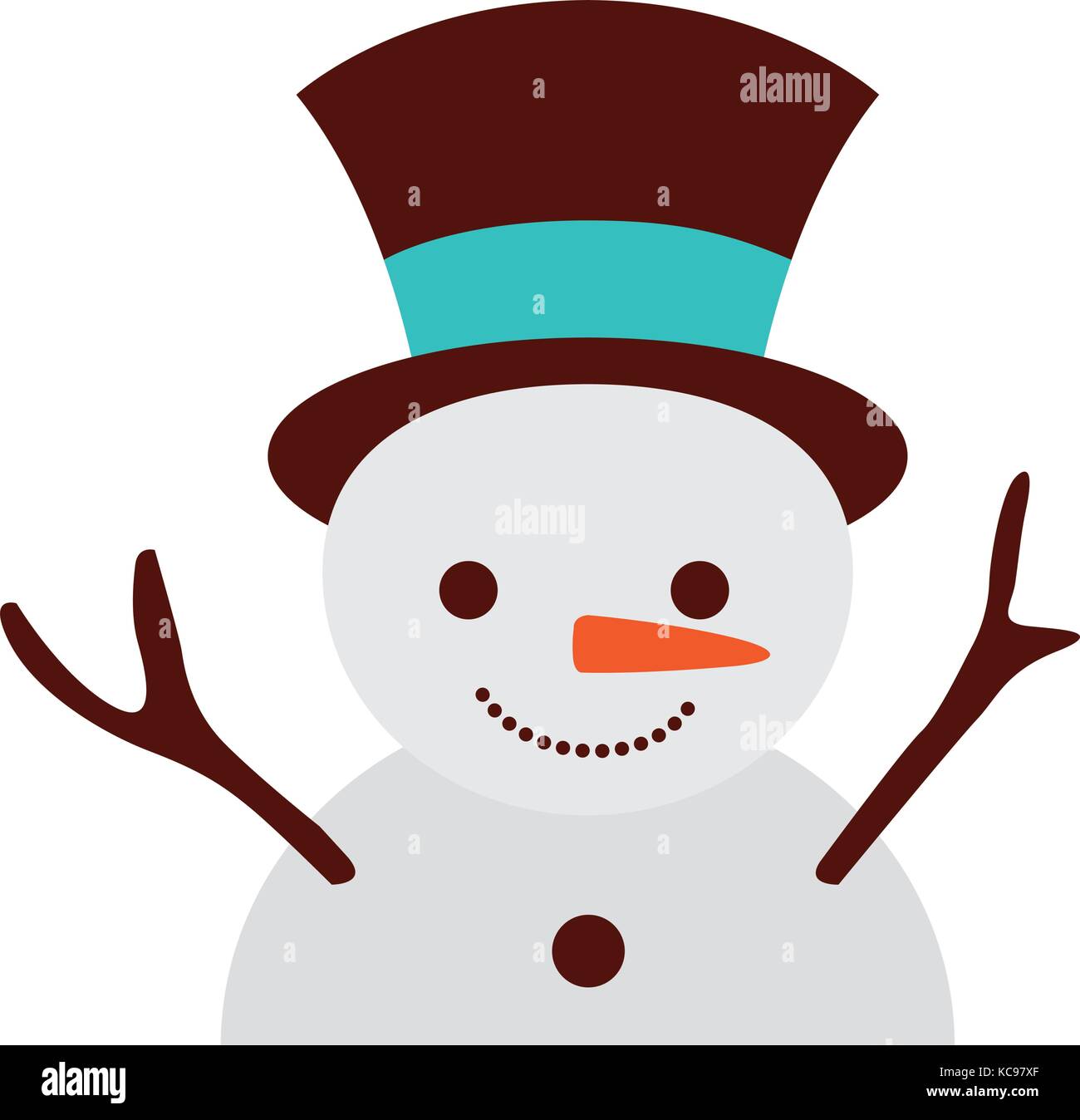 christmas snowman cartoon smile character winter Stock Vector Image ...