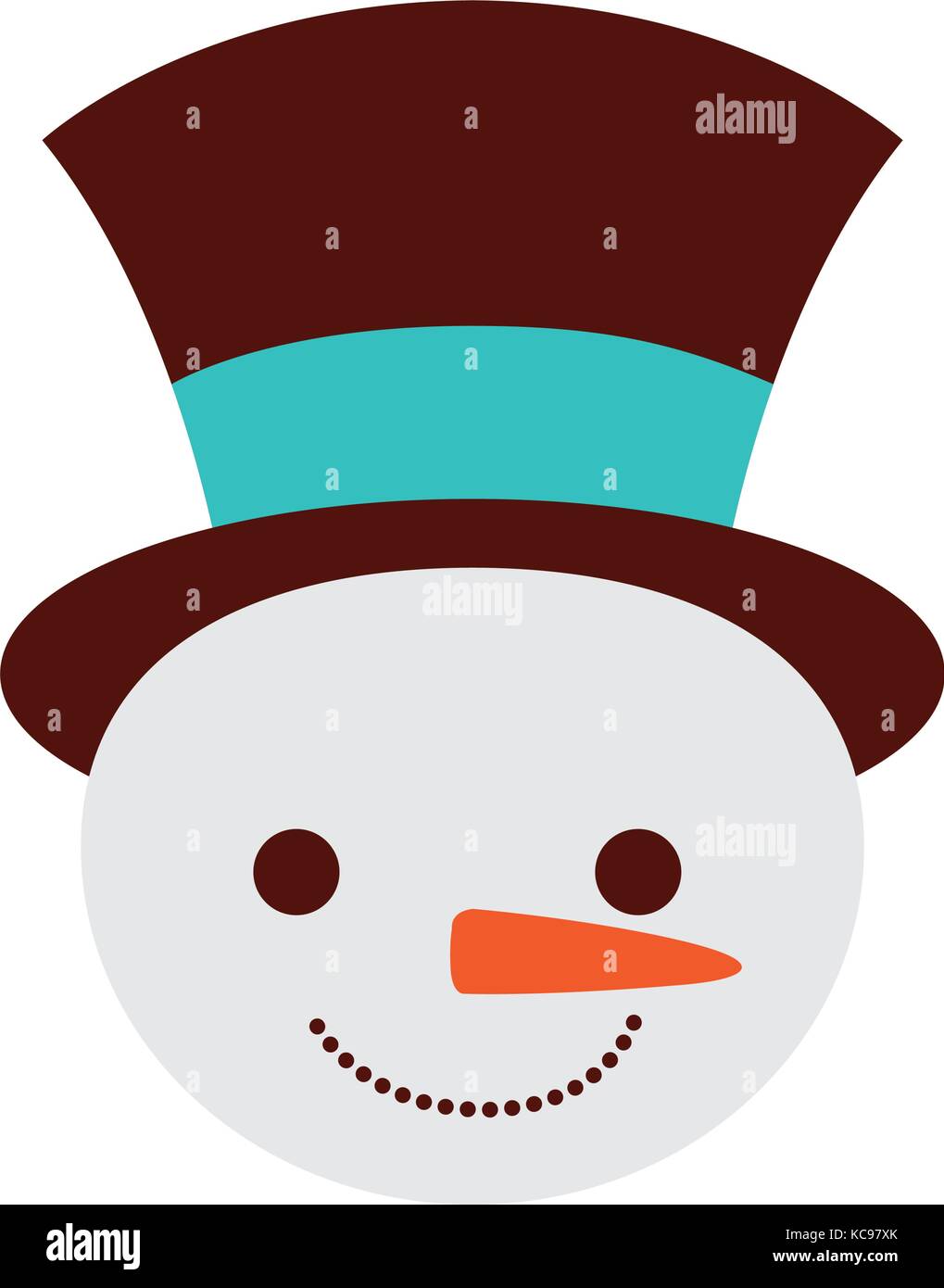 christmas snowman cartoon smile character winter Stock Vector Image ...