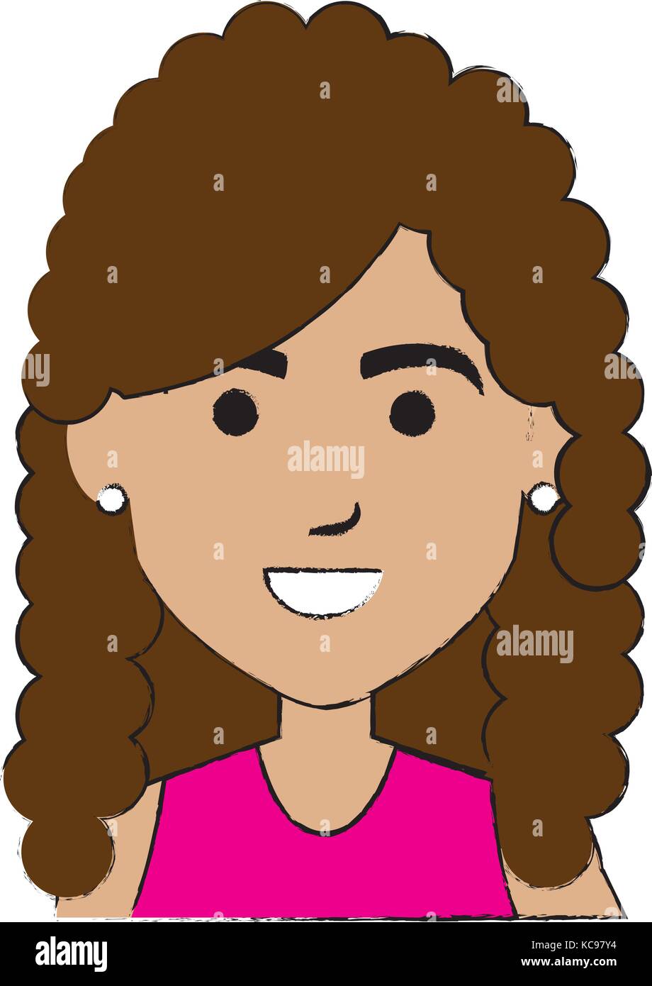 beautiful woman avatar character vector illustration design Stock ...
