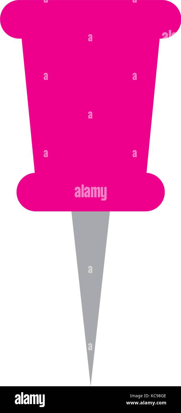 school push pin thumbtack side view tool Stock Vector Image & Art - Alamy