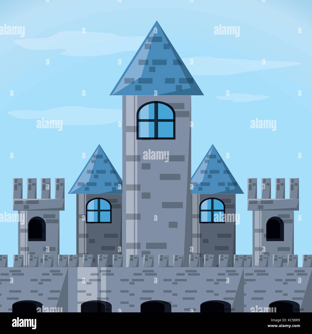Castle with tower design Stock Vector Image & Art - Alamy
