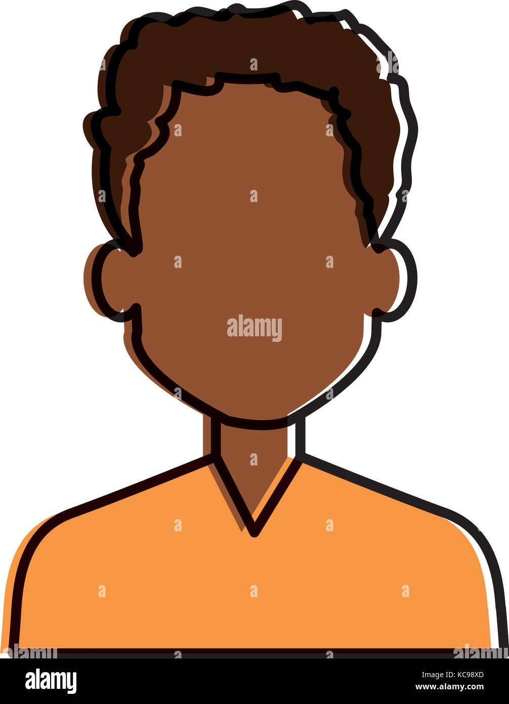 young black man avatar character vector illustration design Stock ...