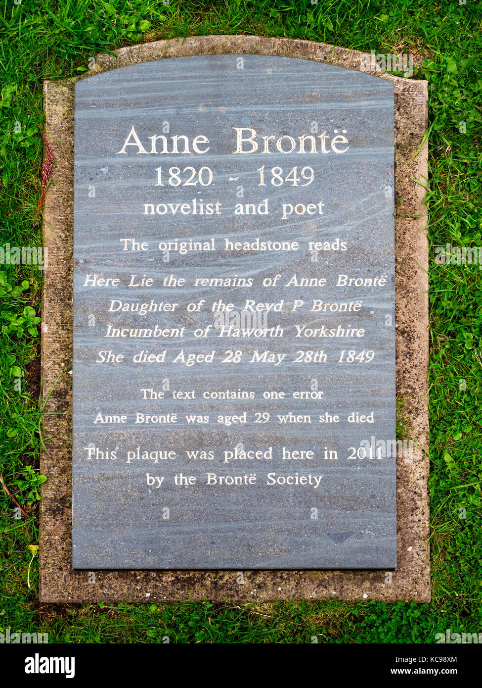 Grave of anne bronte st marys church hi-res stock photography and ...
