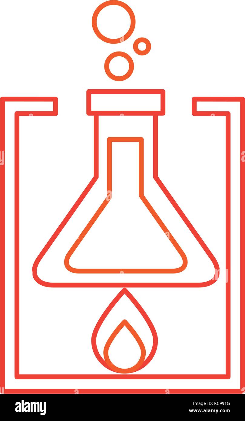 school laboratory test tube flame burning experiment Stock Vector Image ...