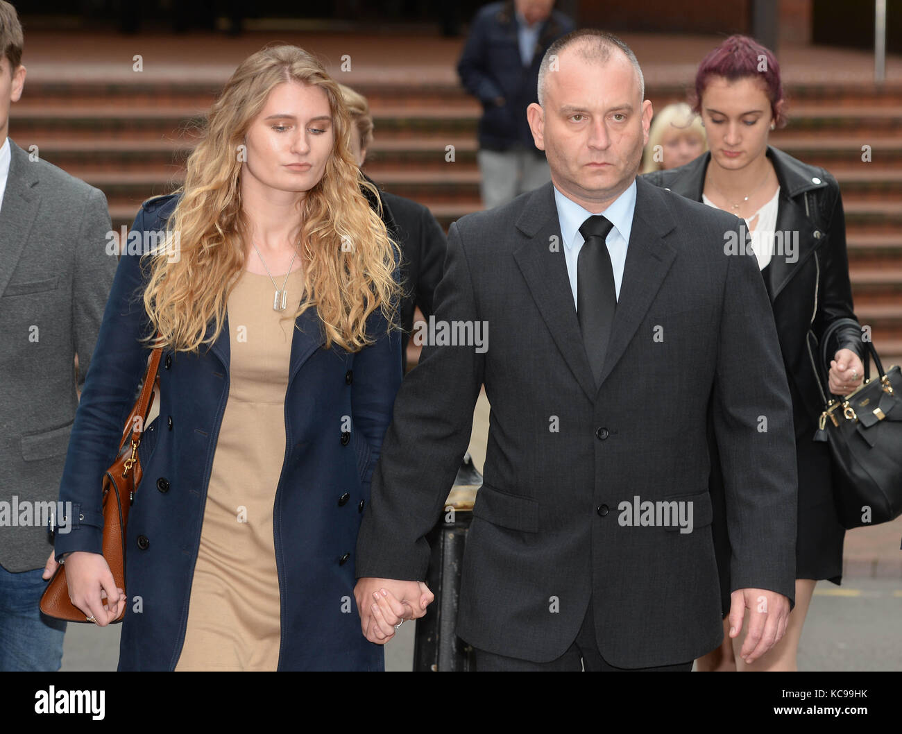 Peter Wilkinson leaves Birmingham Crown Court with his daughter Lydia ...
