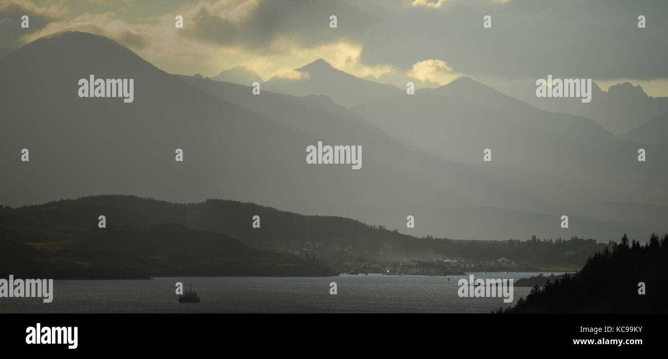Last light on the Cuillin Stock Photo - Alamy