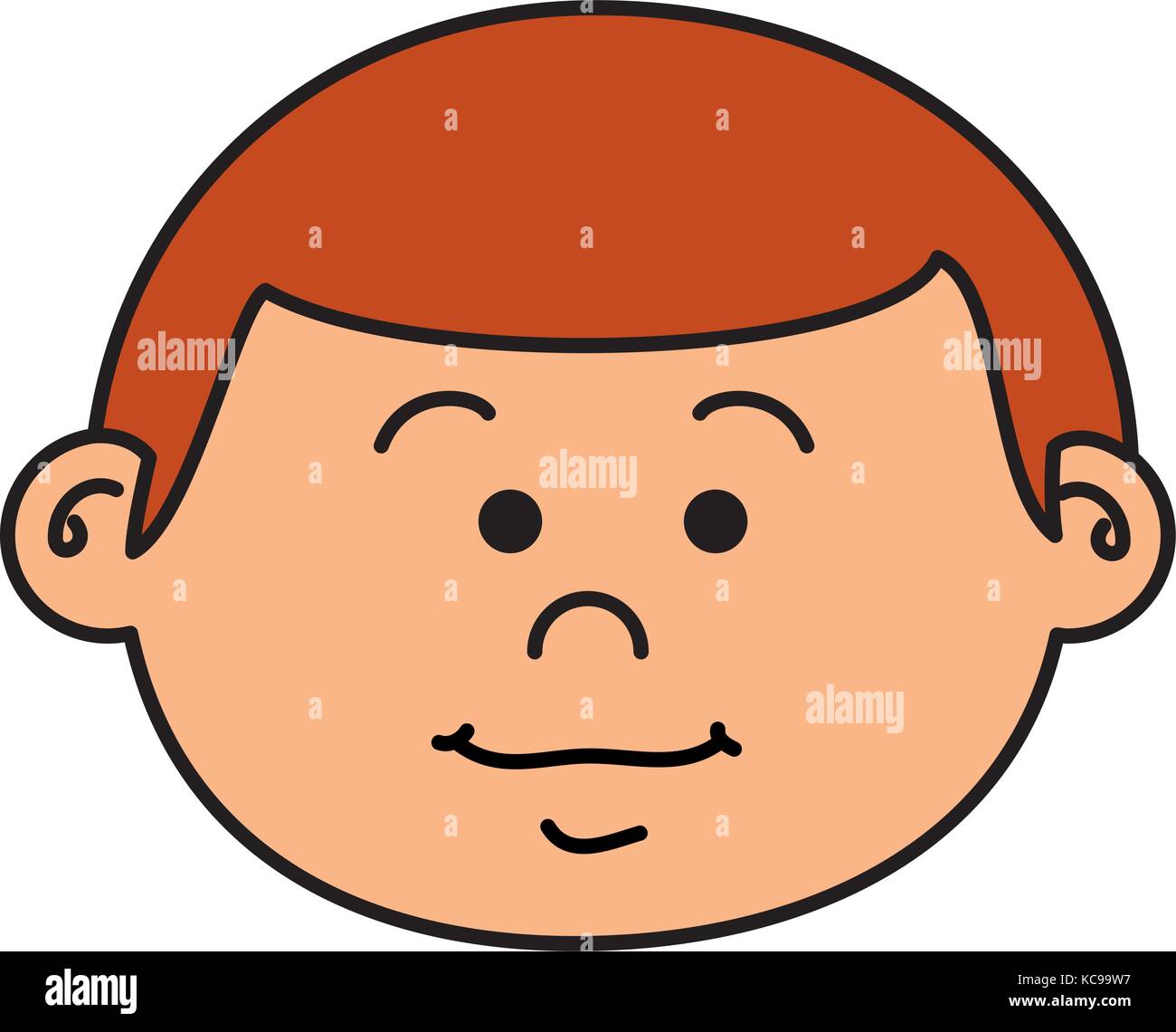 little boy head avatar character vector illustration design Stock ...