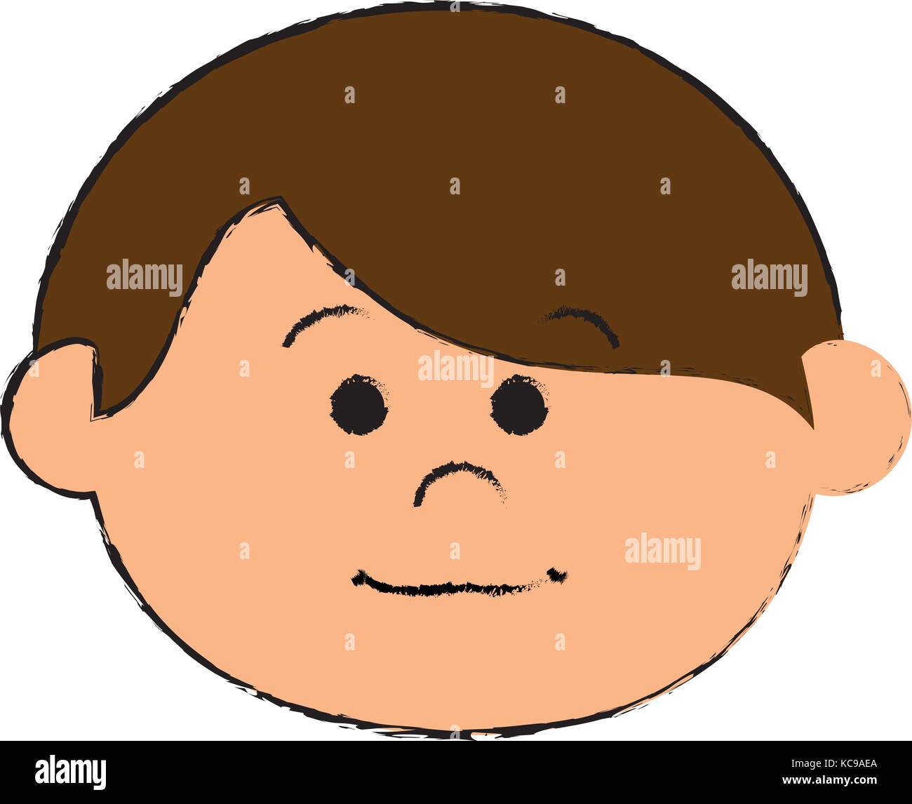 little boy head avatar character vector illustration design Stock ...