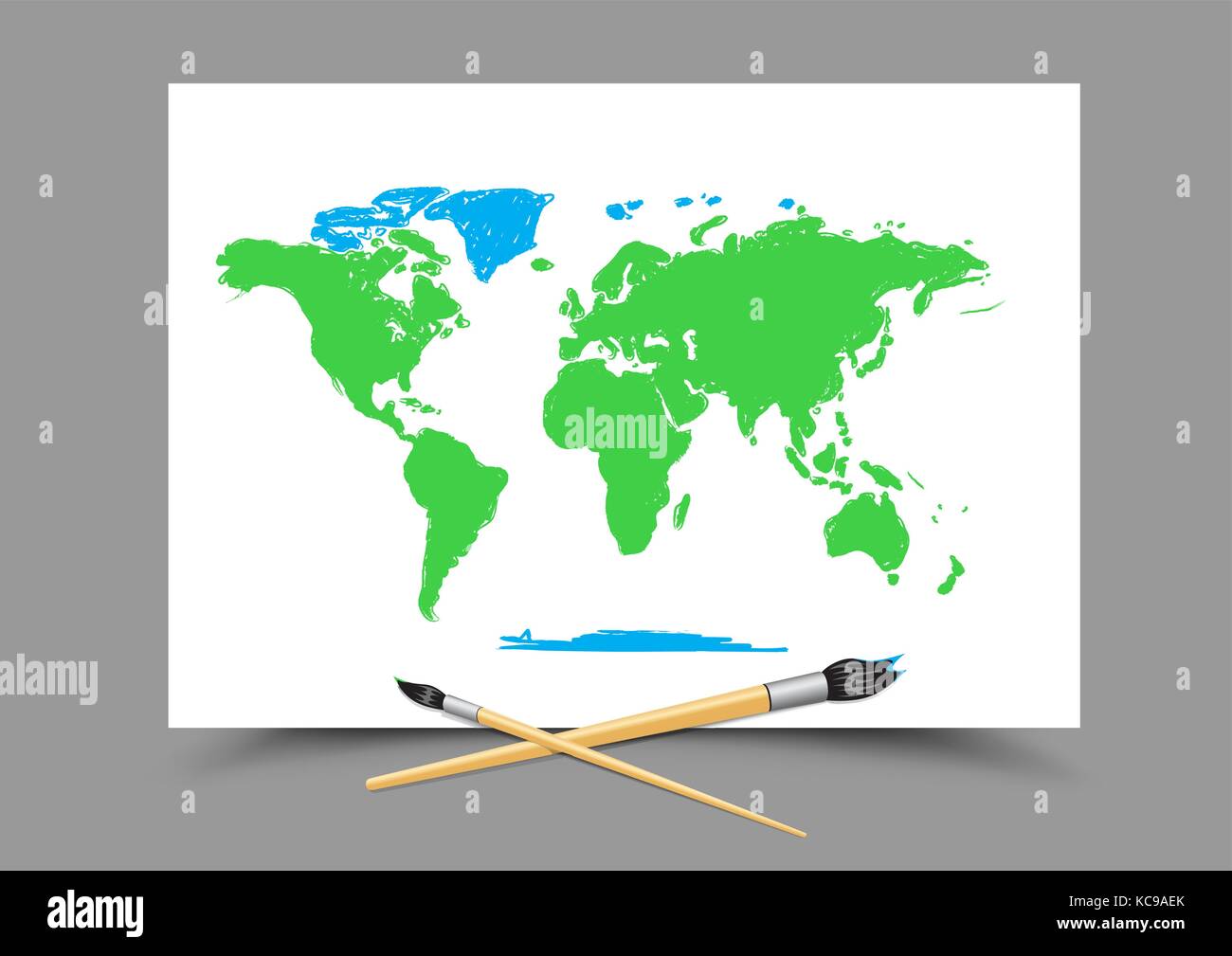 Planet earth drawing on school Stock Vector Images - Alamy