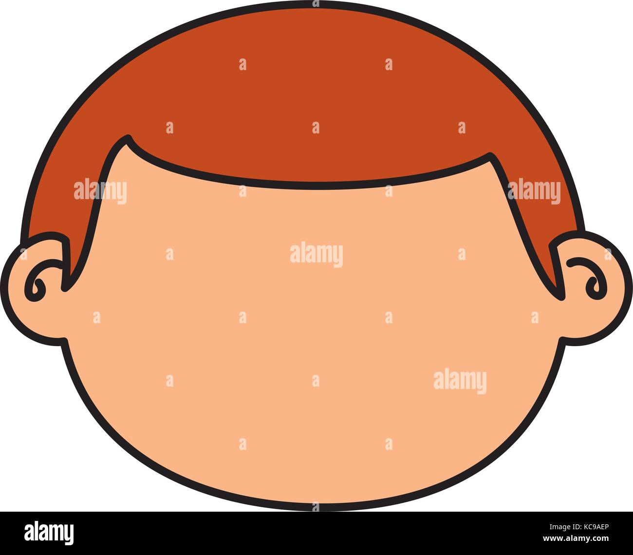 little boy head avatar character vector illustration design Stock ...