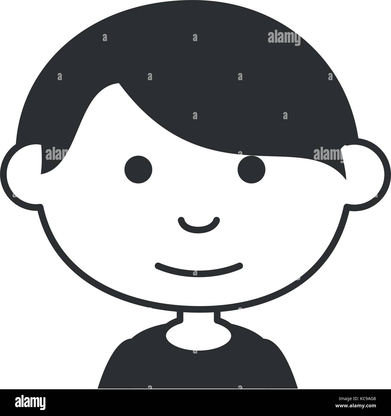 little boy avatar character vector illustration design Stock Vector ...
