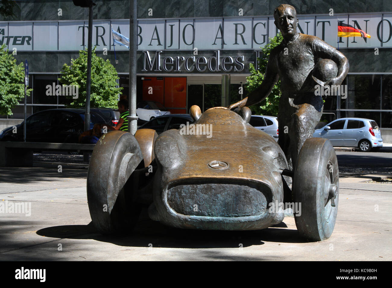 BUENOS AIRES, ARGENTINA, DECEMBER 22 : Statue of Juan Manuel Fangio, on ...