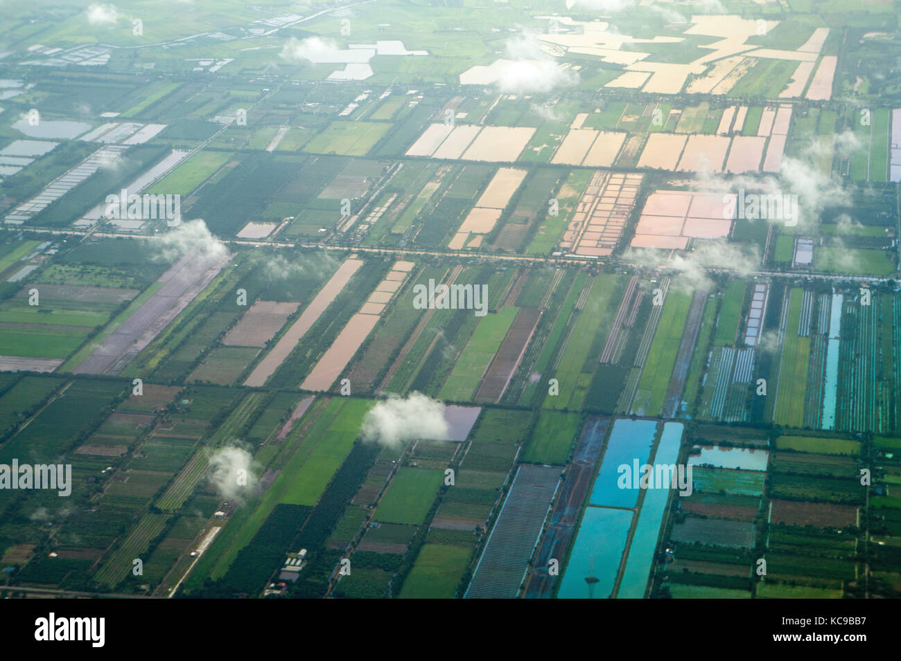 landing bangkok, airfield, airplanes, landscape Stock Photo - Alamy