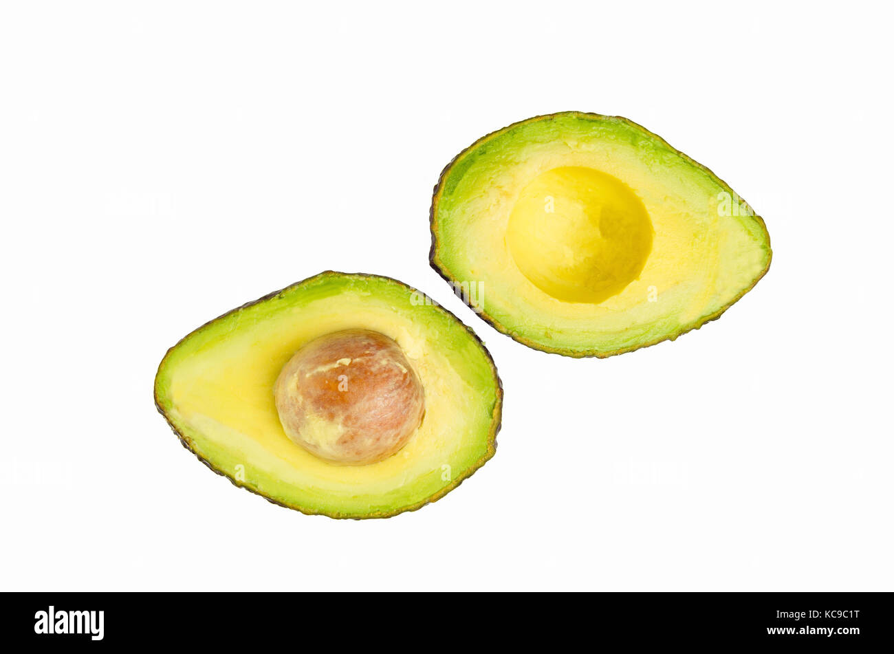 Top view of avocado isolated on white background Stock Photo - Alamy