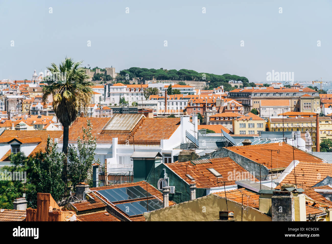 Aerial View Of Lisbon City In Portugal Stock Photo - Alamy