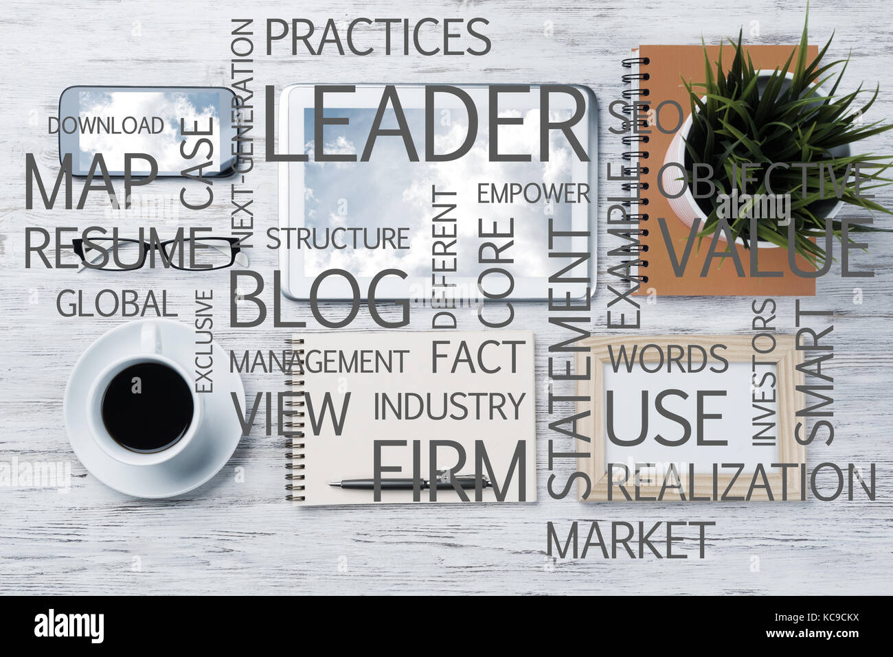Modern workplace concept Stock Photo - Alamy
