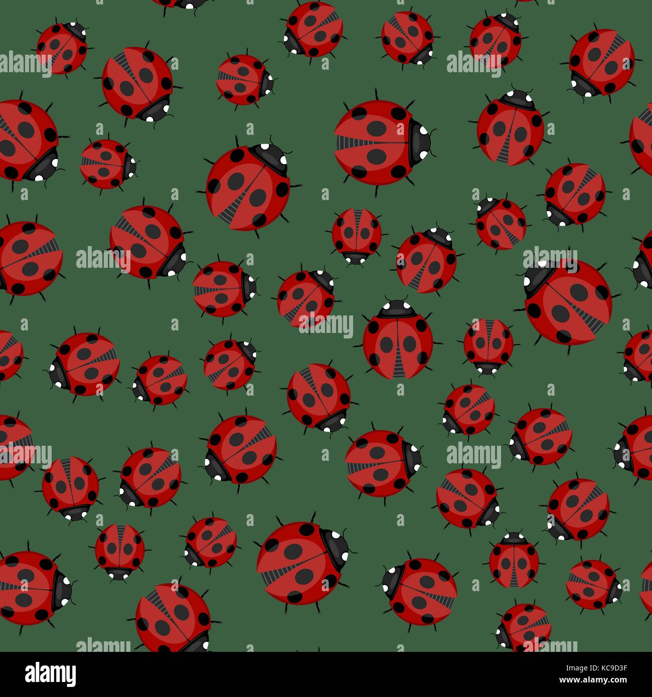 Seamless pattern ladybug on Stock Vector Images - Alamy
