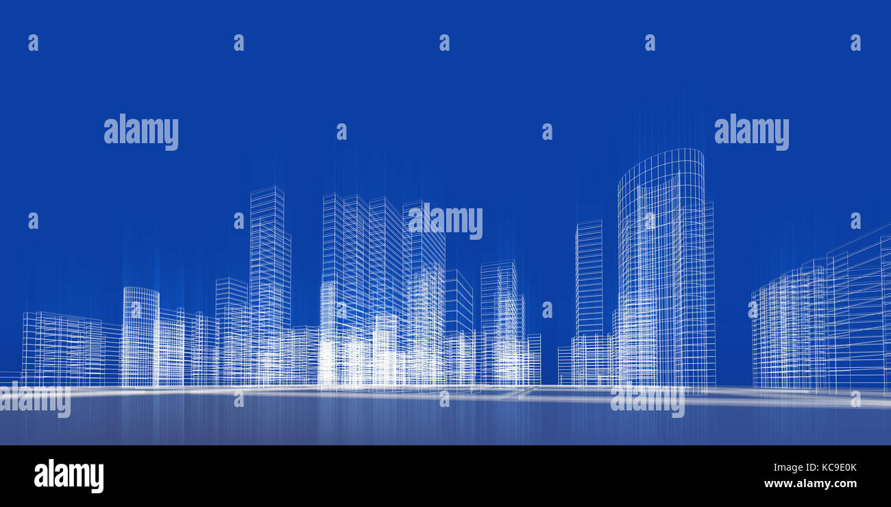 City concept 3d rendering Stock Photo - Alamy