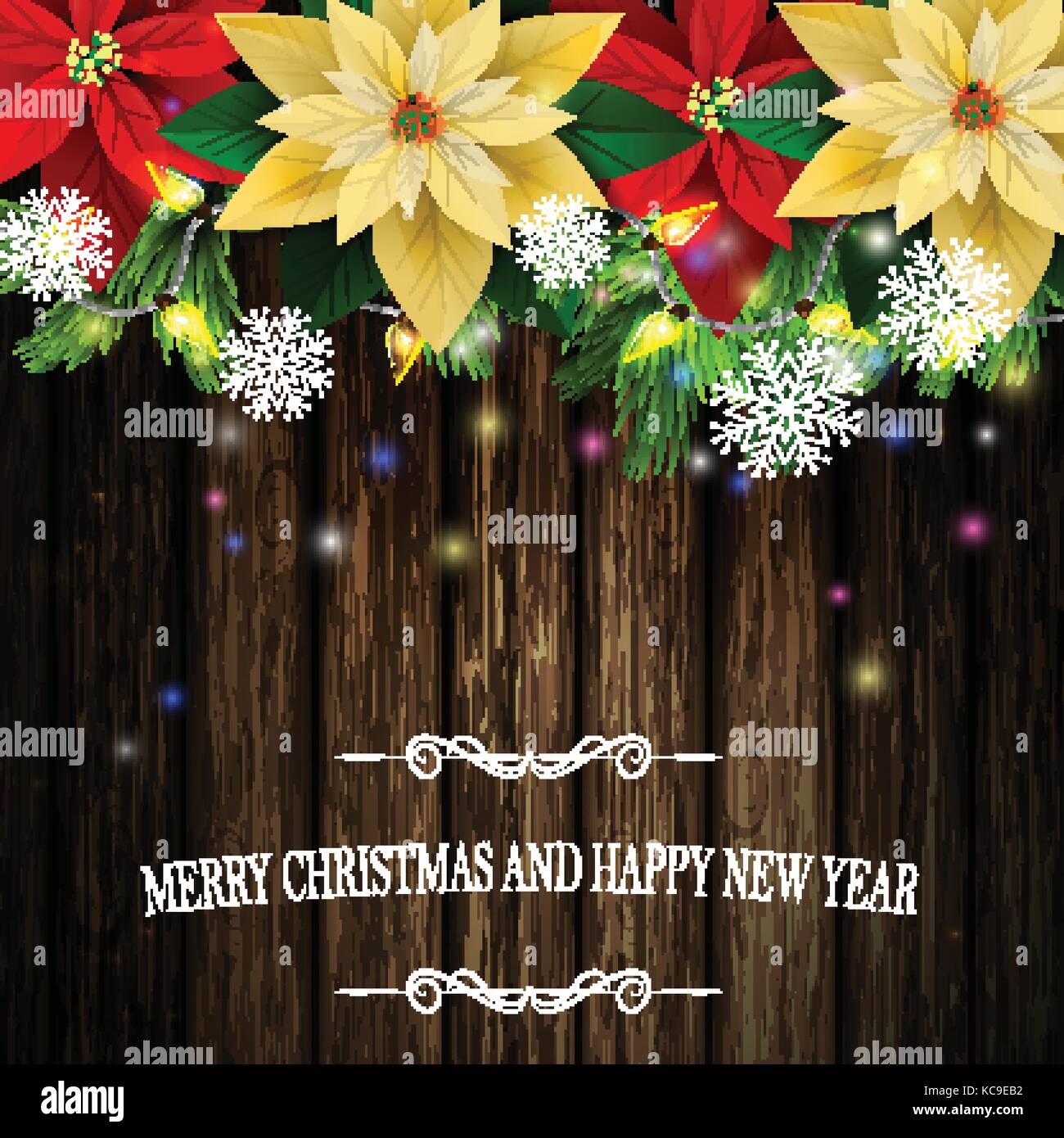 Christmas decoration evergreen trees Stock Vector Image & Art - Alamy