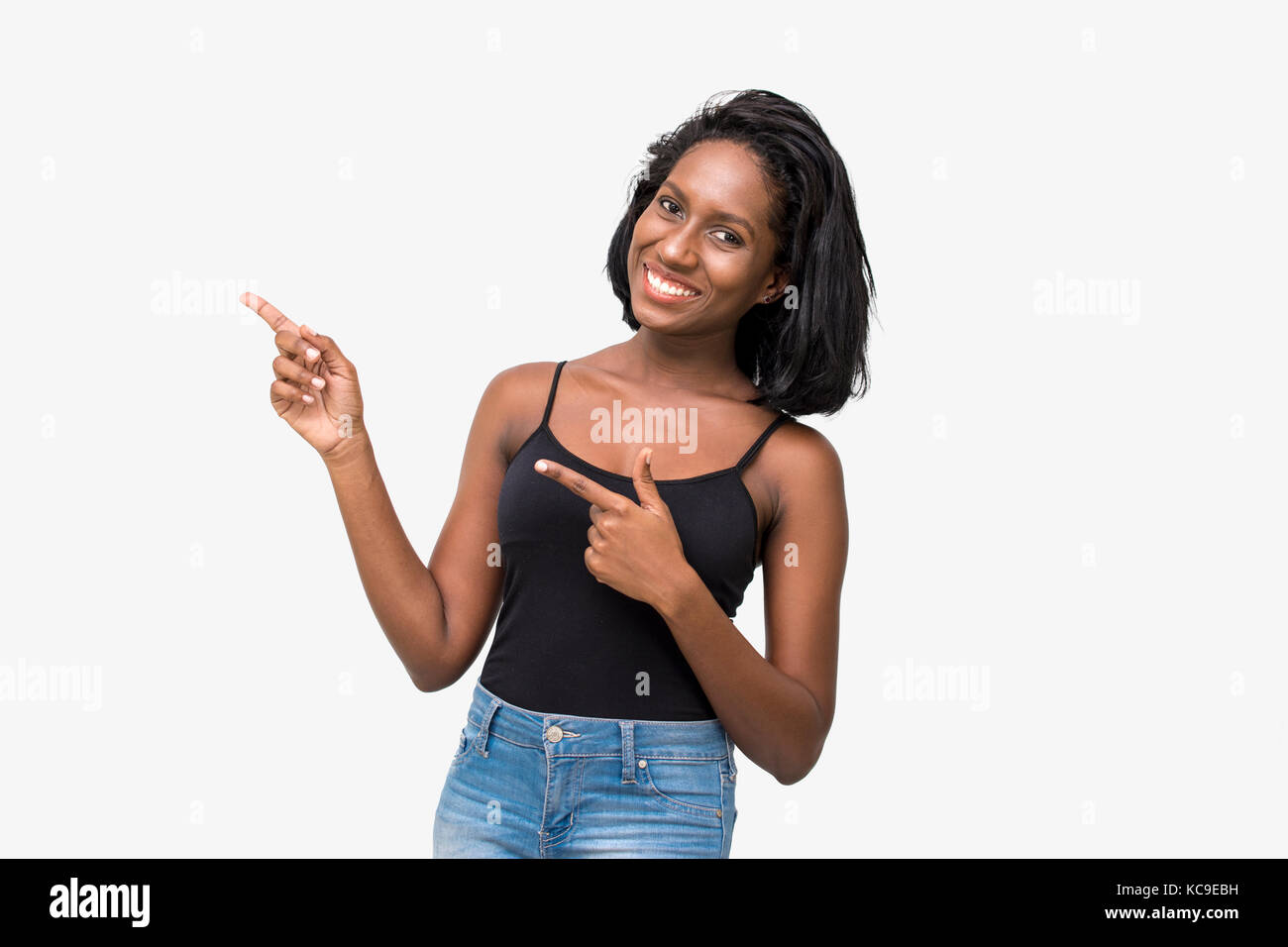 Woman two fingers up hi-res stock photography and images - Alamy