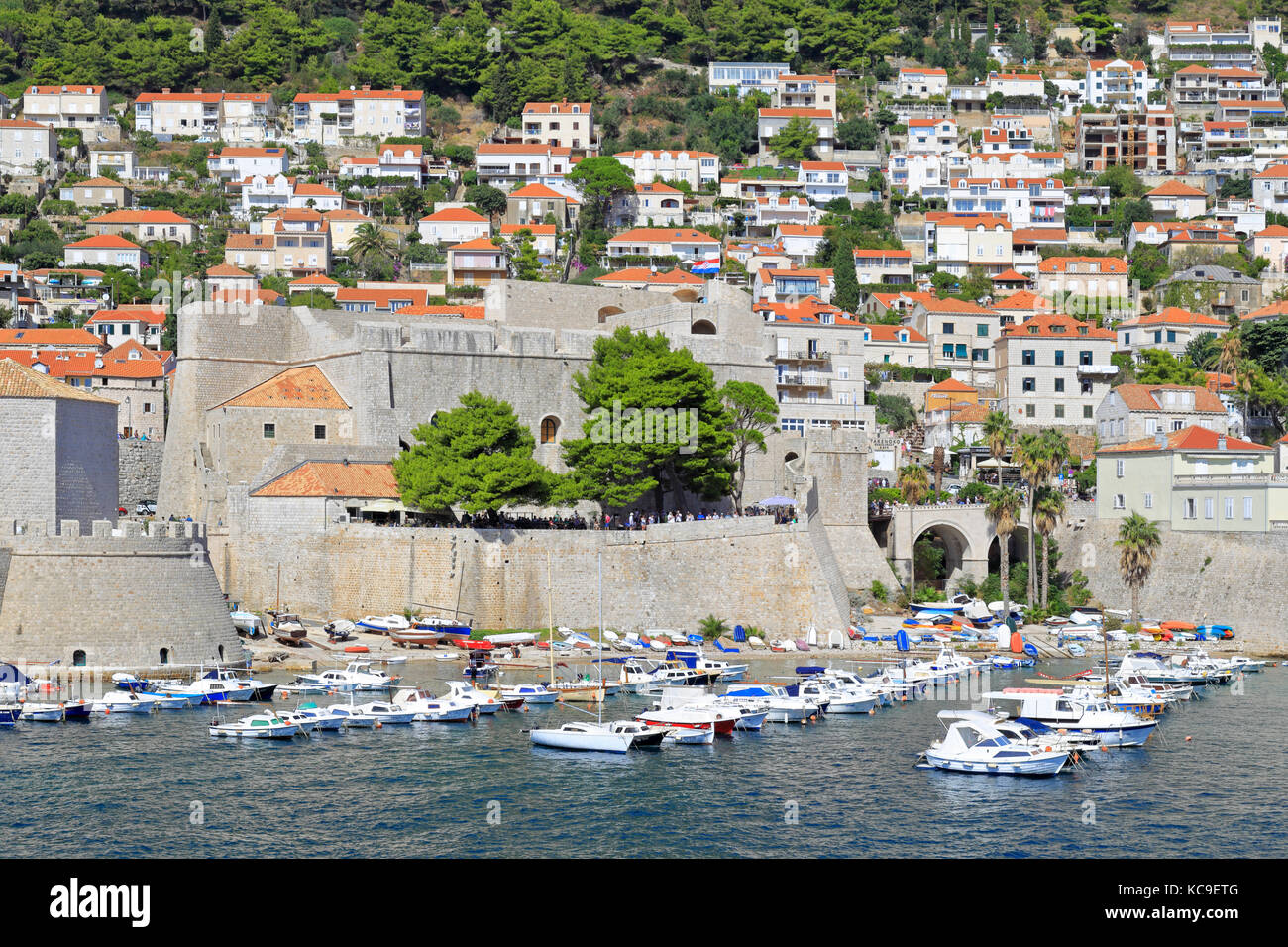 Fort Revelin and city walls, Dubrovnik Old City, Croatia, UNESCO world ...