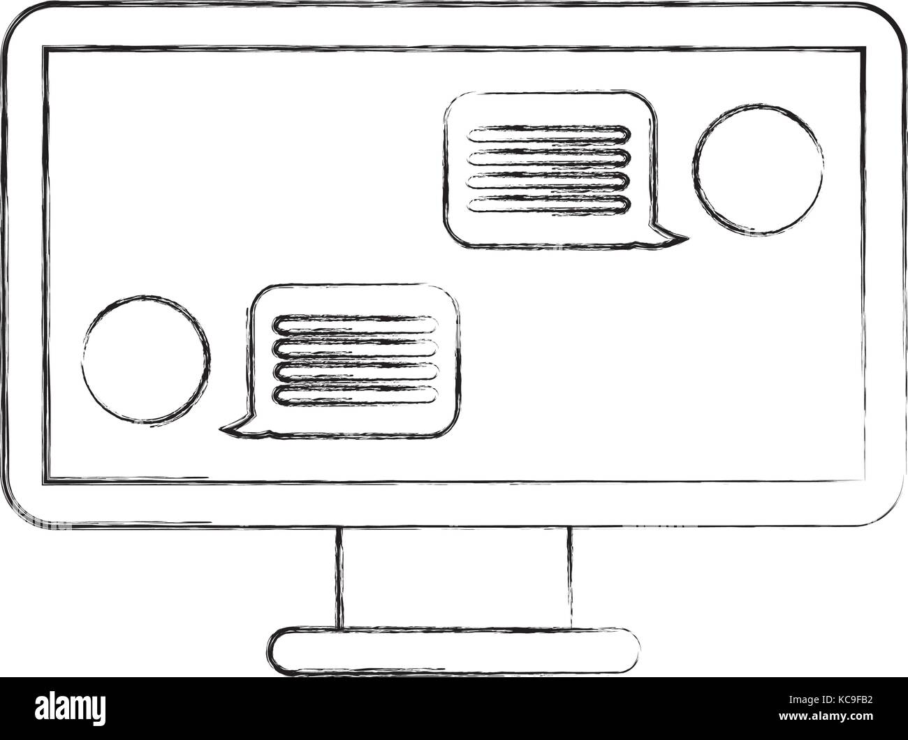 people chatting online conversation with texting message Stock Vector ...