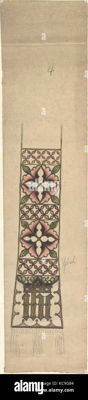 Design for a Stole or Maniple, Ernest Geldart, late 19th–early 20th ...