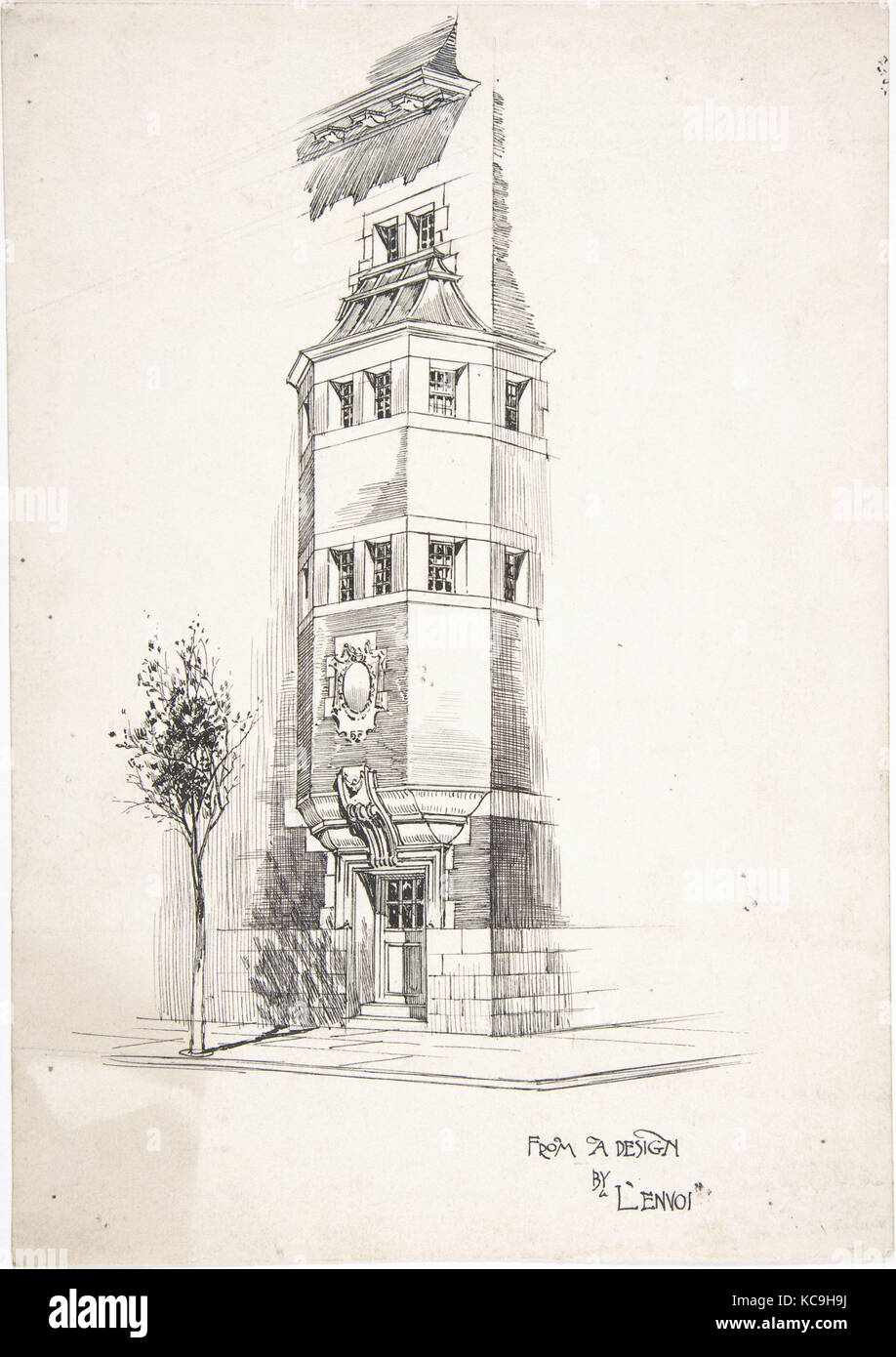 Sketch for an architectural magazine, Anonymous, British, late 19th to ...
