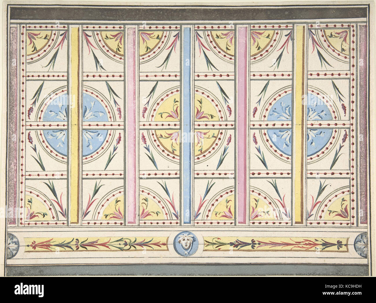 Design for a Wall Decoration, Anonymous, British, 19th century, ca ...