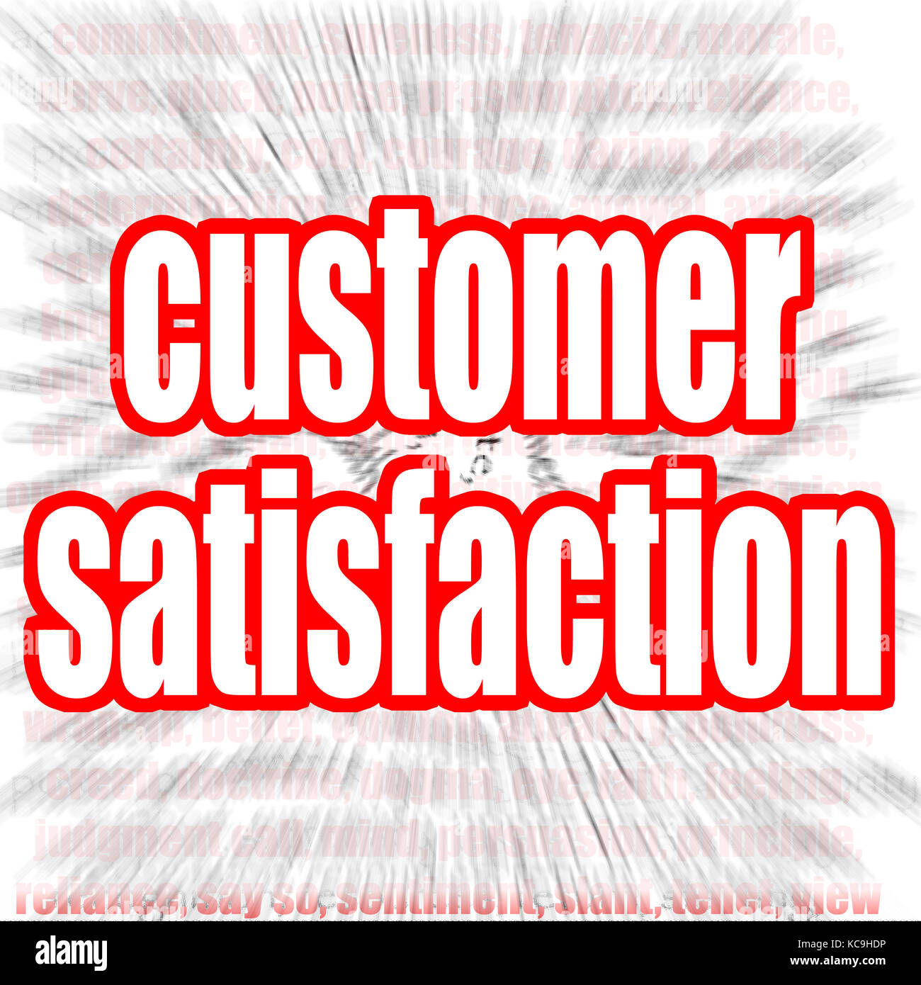 Customer satisfaction word image with hi-res rendered artwork that ...