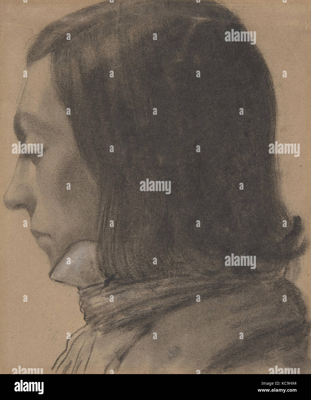 Head of a Young Man in Profile, to the Left, Anonymous, French, 18th ...