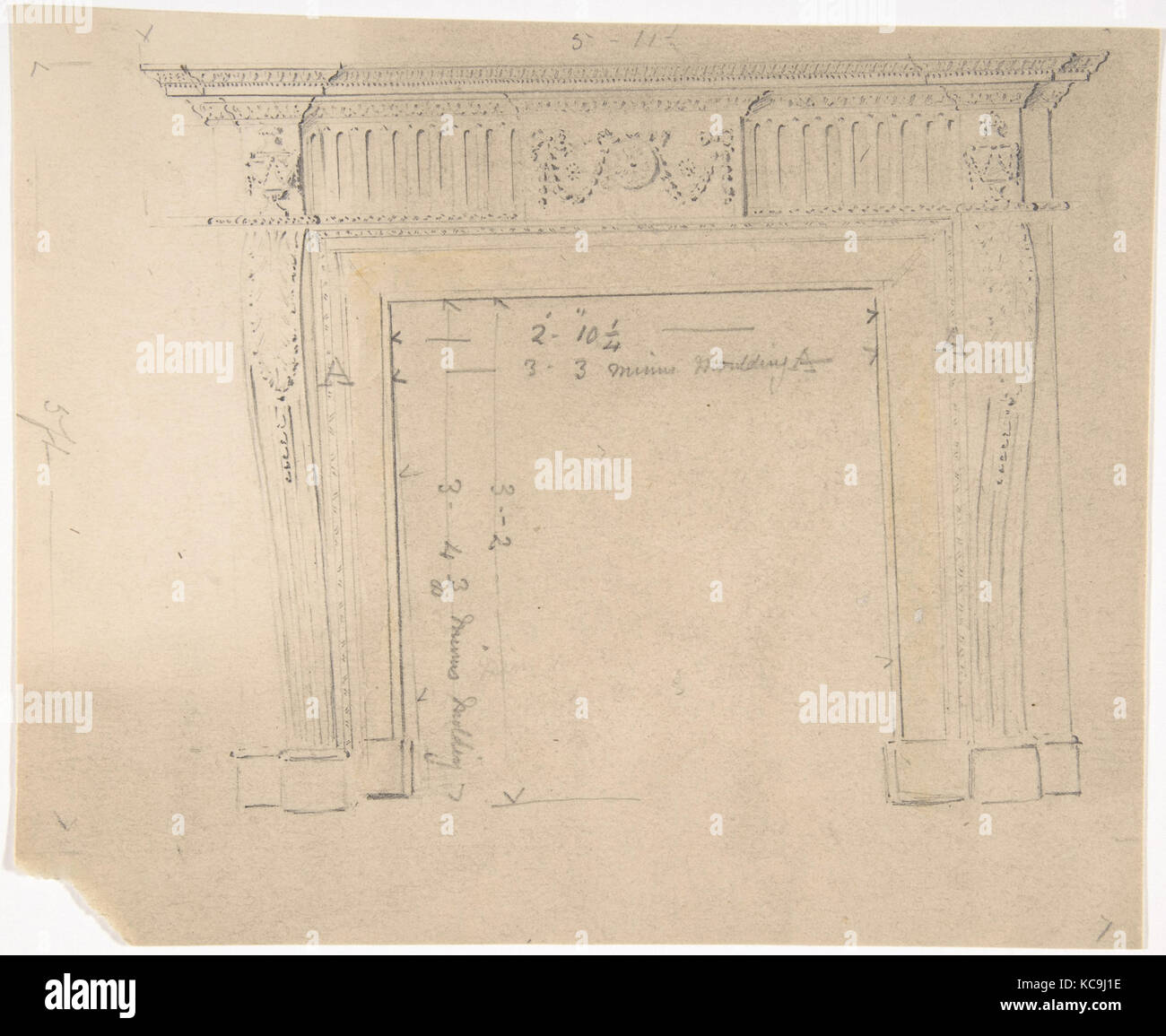 Design for a Fireplace, Anonymous, British, 19th century, first half ...
