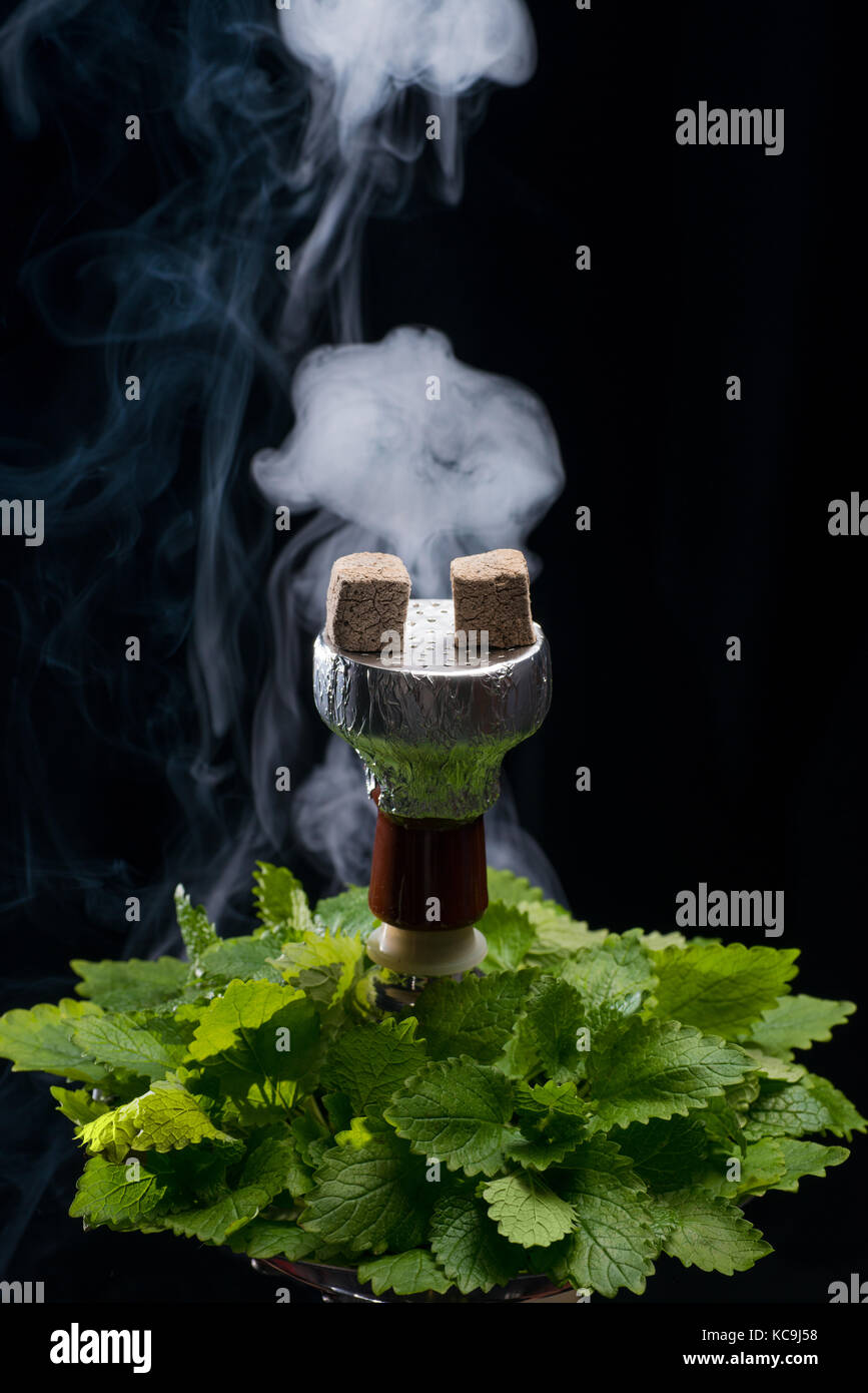 Mint smoking hookah Stock Photo - Alamy