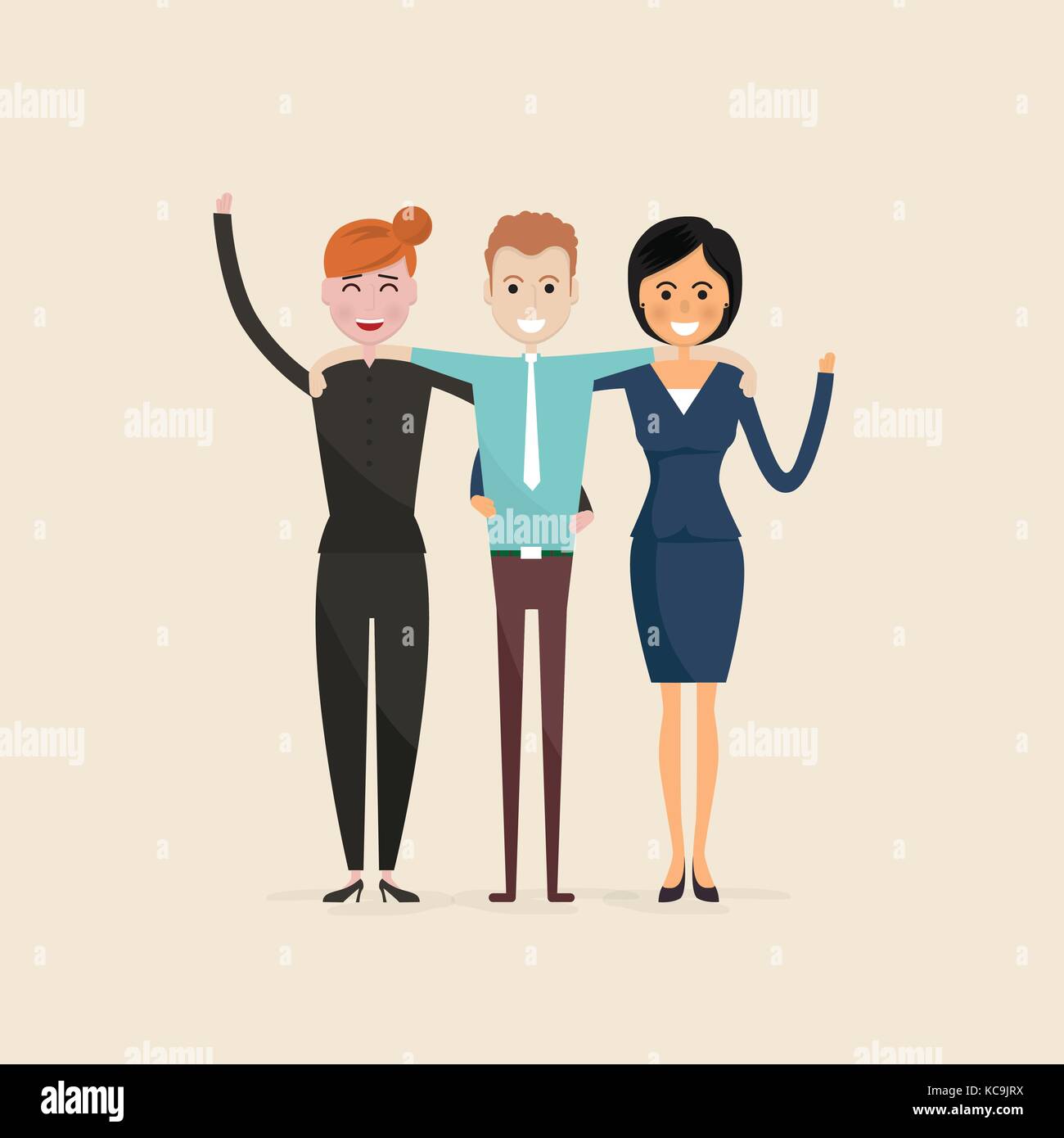 Three young teenage male friends Stock Vector Images - Alamy