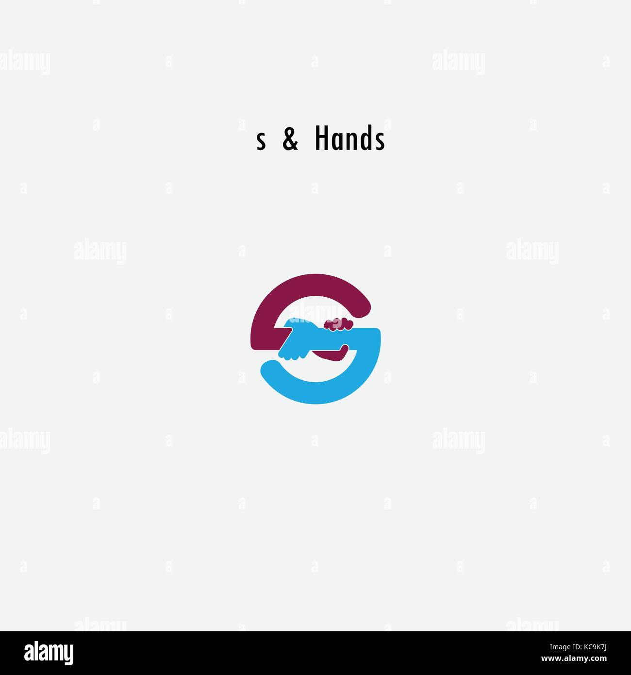 s- Letter abstract icon & hands logo design vector template.Business ...