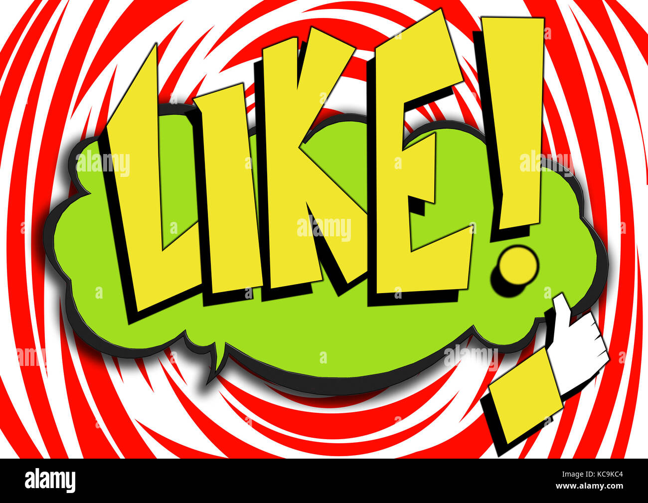 Pop Art comics icon with like word image with hi-res rendered artwork ...