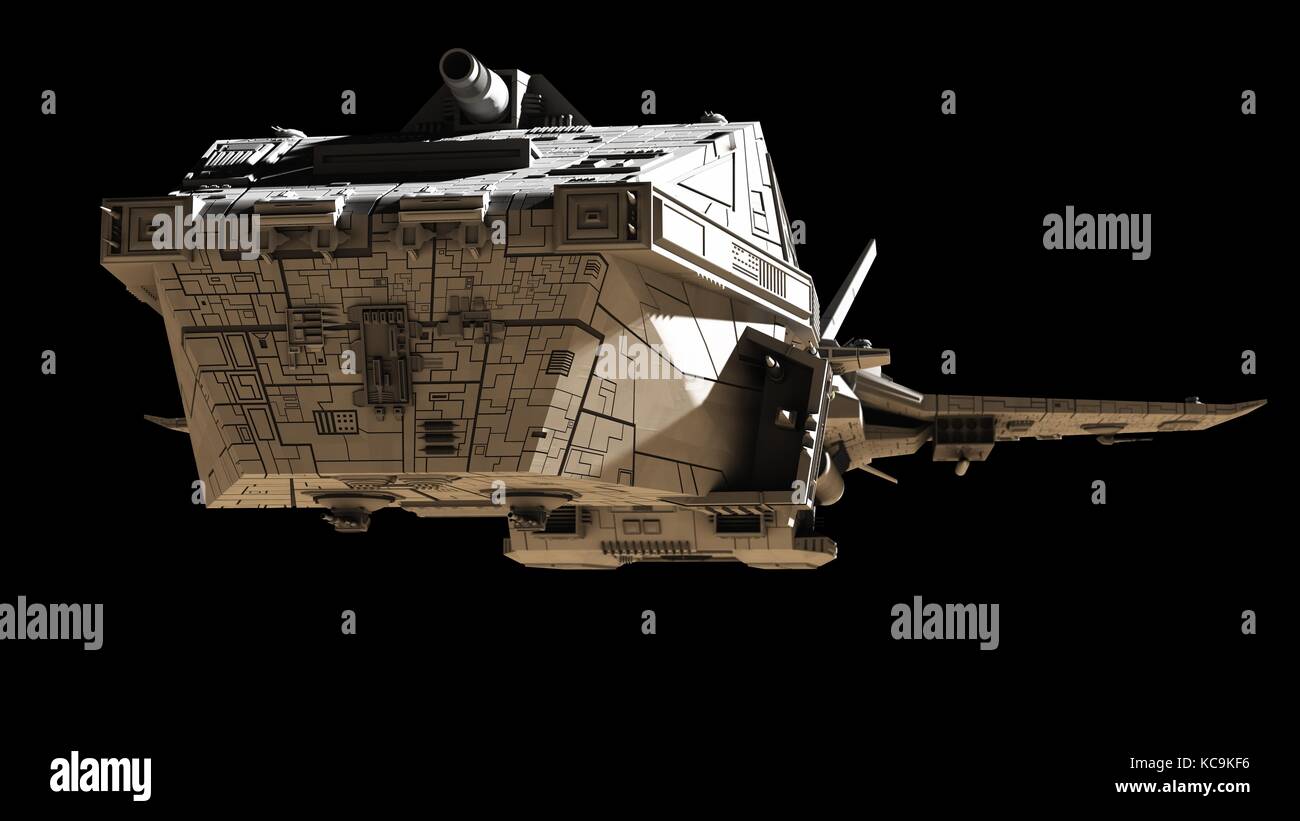 Science Fiction Interplanetary Spaceship - Front Angled View Stock ...