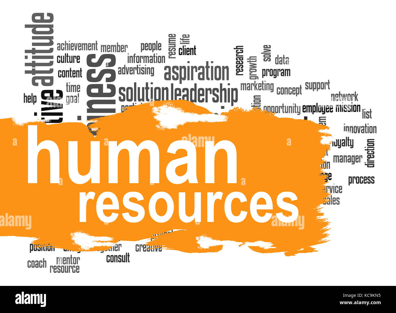 Human resources word cloud image with hi-res rendered artwork that ...