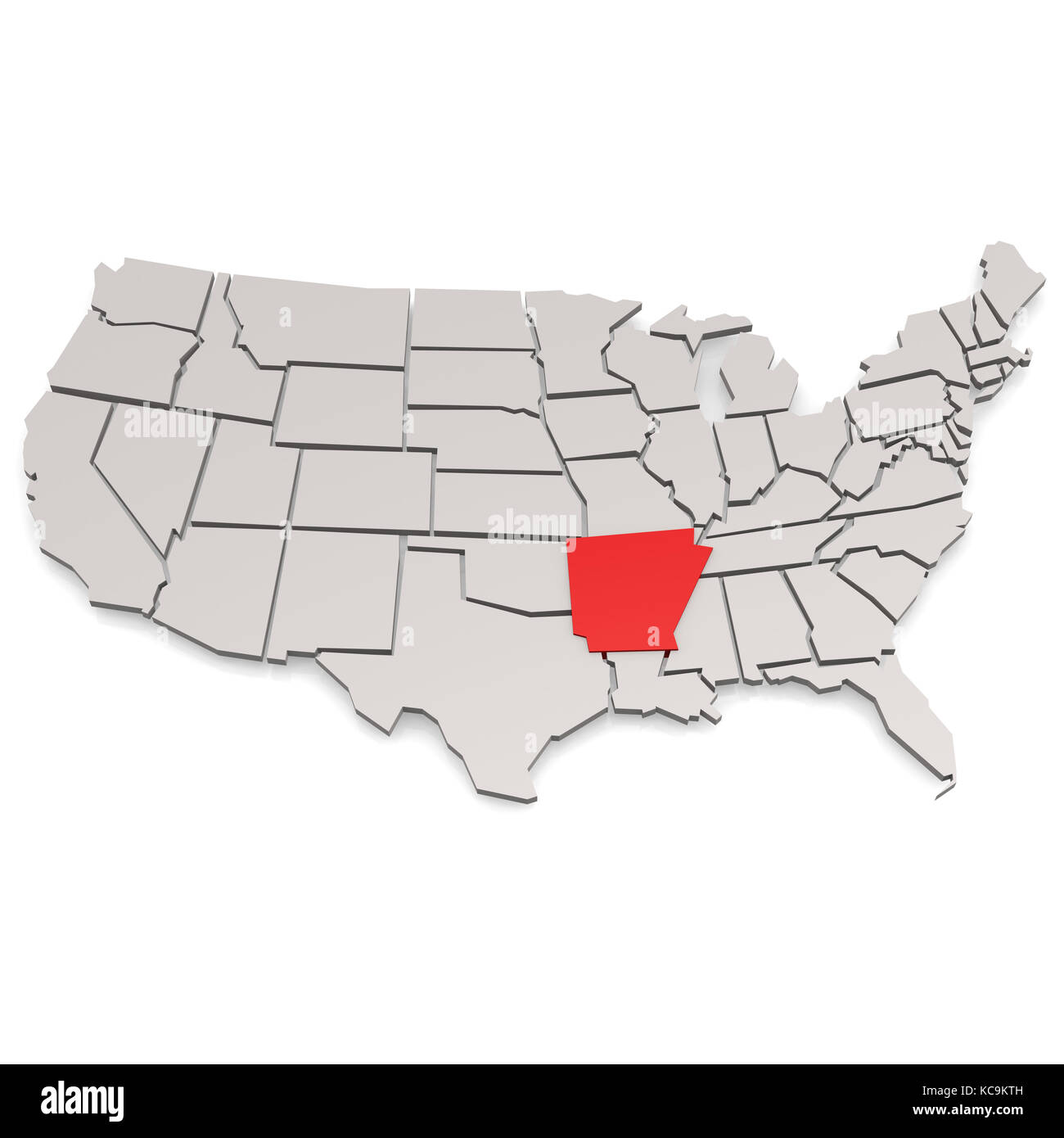 Arkansas map image with hi-res rendered artwork that could be used for ...