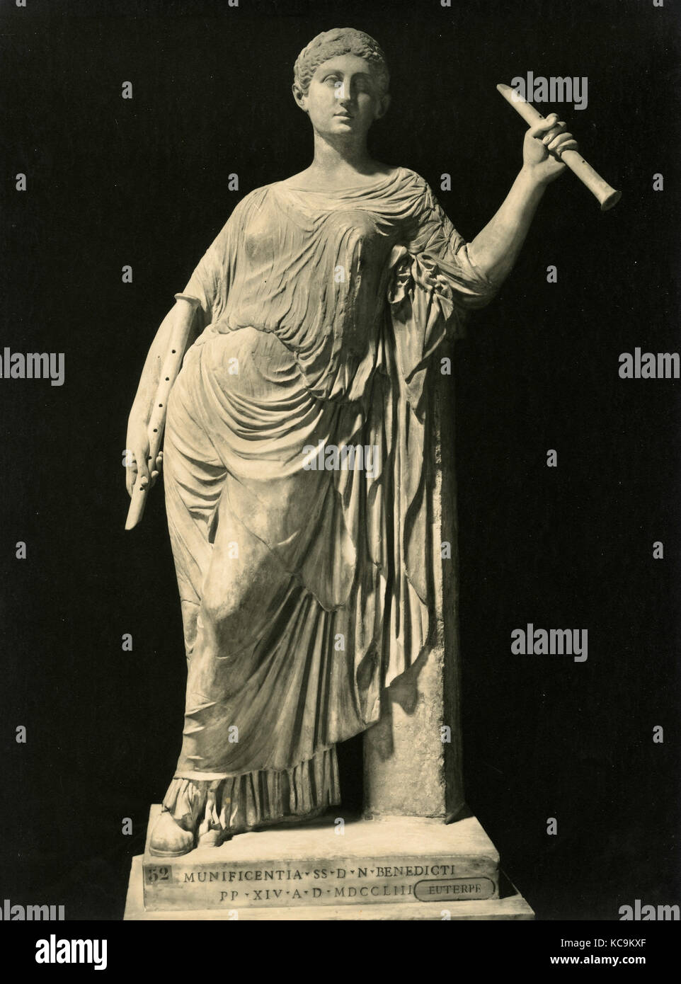 Euterpe, marble statue Stock Photo - Alamy