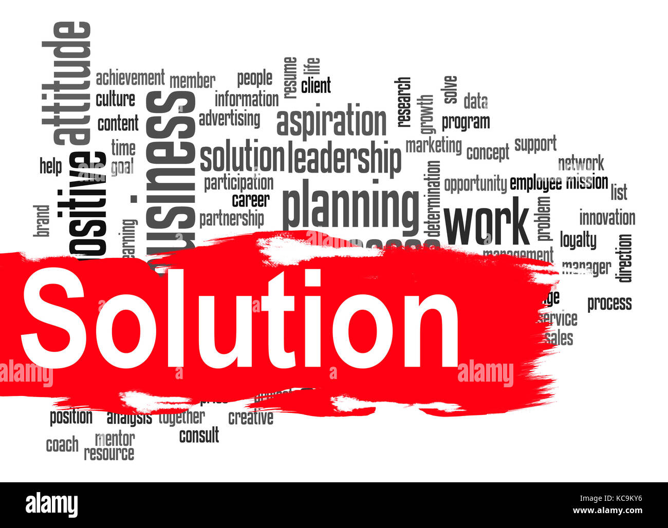 Solution word cloud image with hi-res rendered artwork that could be ...
