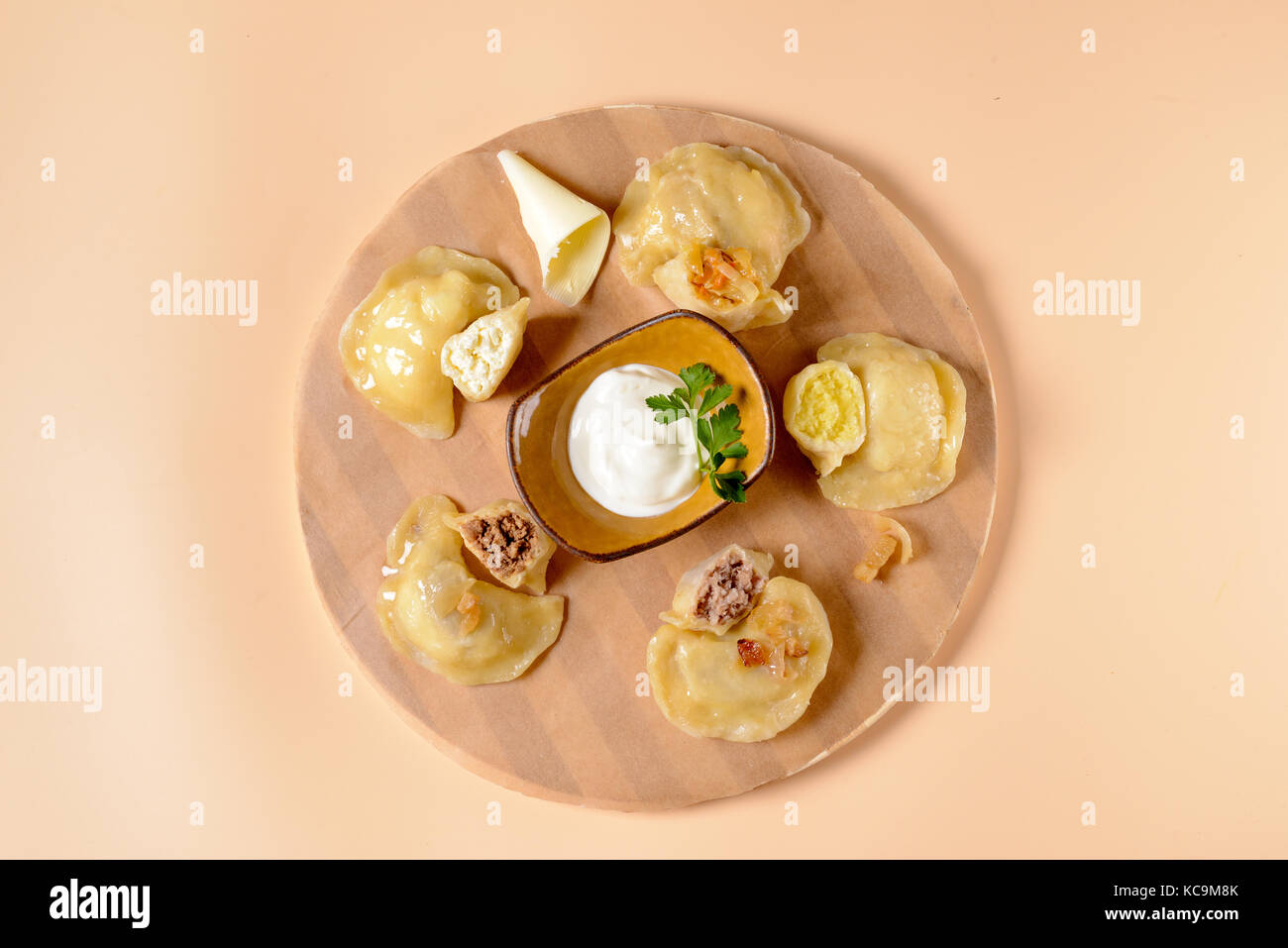 Dumplings with different fillings Stock Photo - Alamy