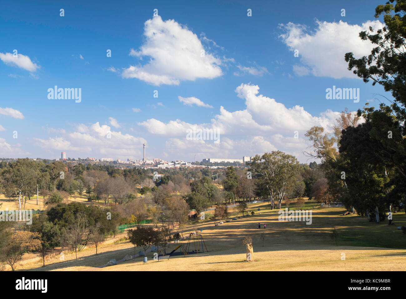 View of skyline from James and Ethel Gray Park, Melrose, Johannesburg ...
