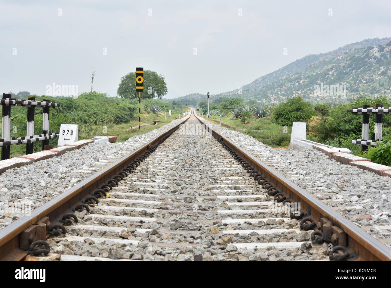 Railway track view hi-res stock photography and images - Alamy