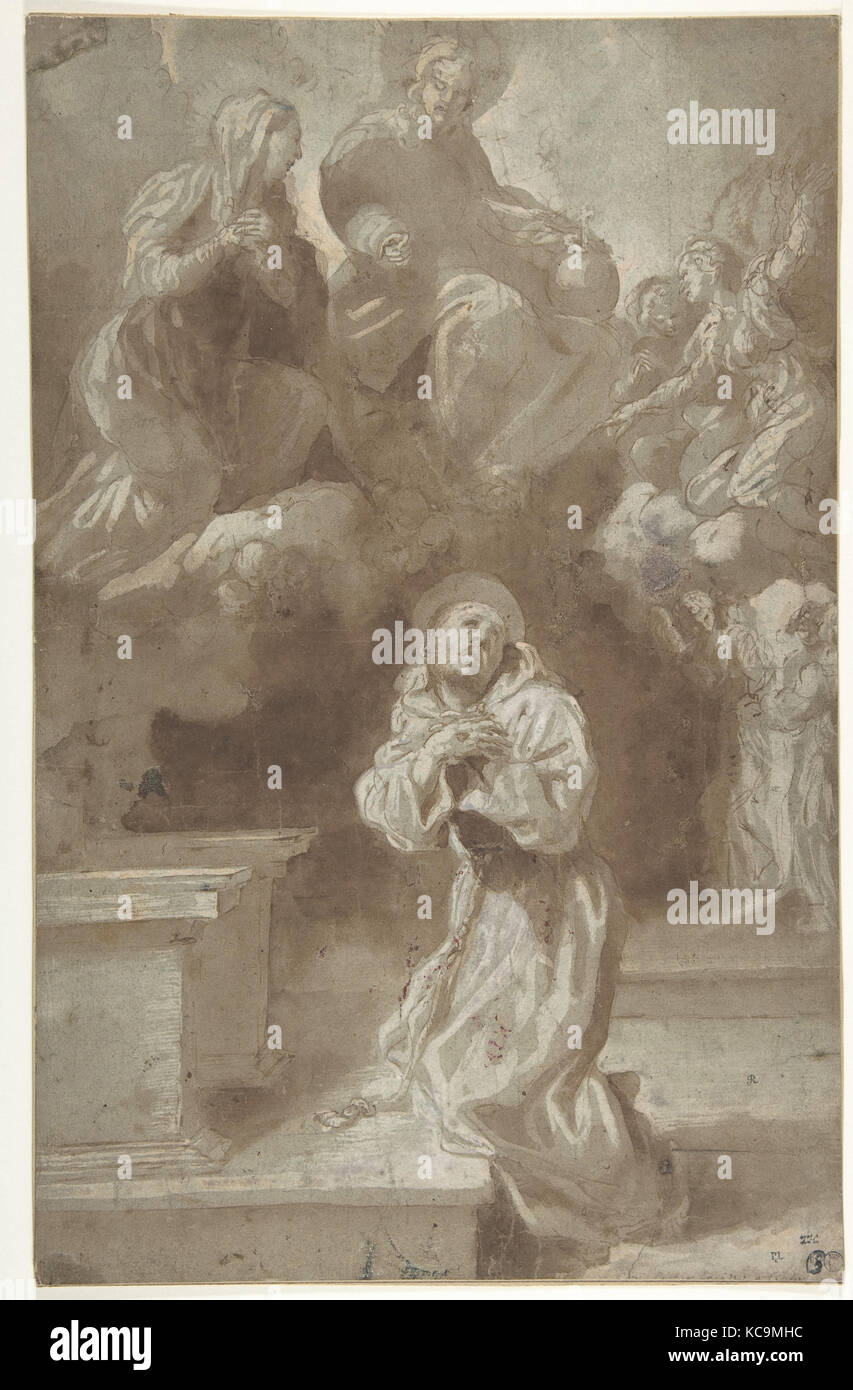 Christ and the Virgin Appearing to Saint Francis, Pietro Faccini, 1562 ...