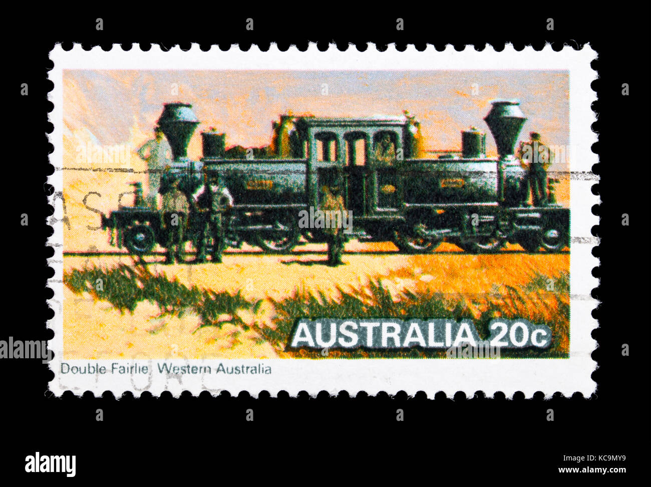 Postage stamp from Australia depicting the steam locomotive Double ...